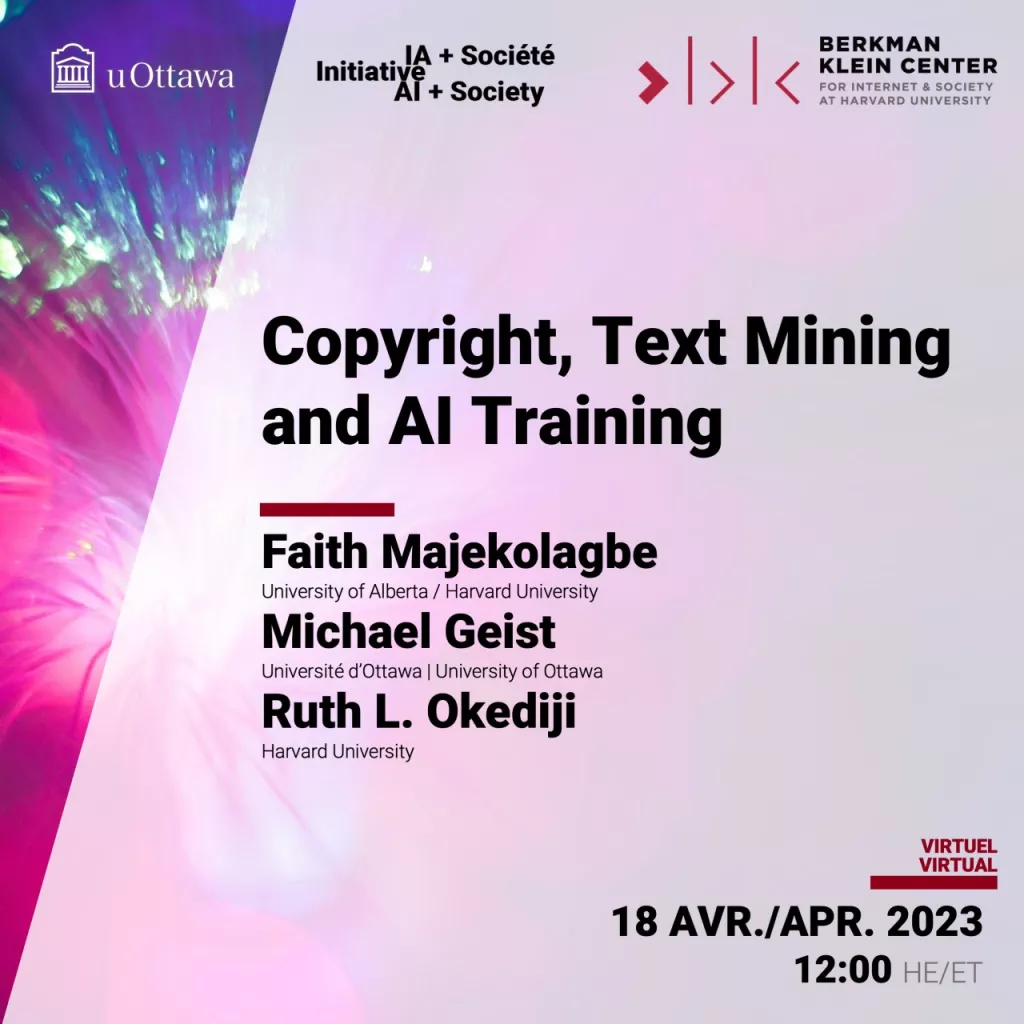 Copyright, Text Mining and AI Training | Berkman Klein Center